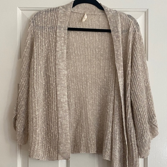 Eileen Fisher | Sweaters | Eileen Fisher Light Tan Openfront Cardigan ...